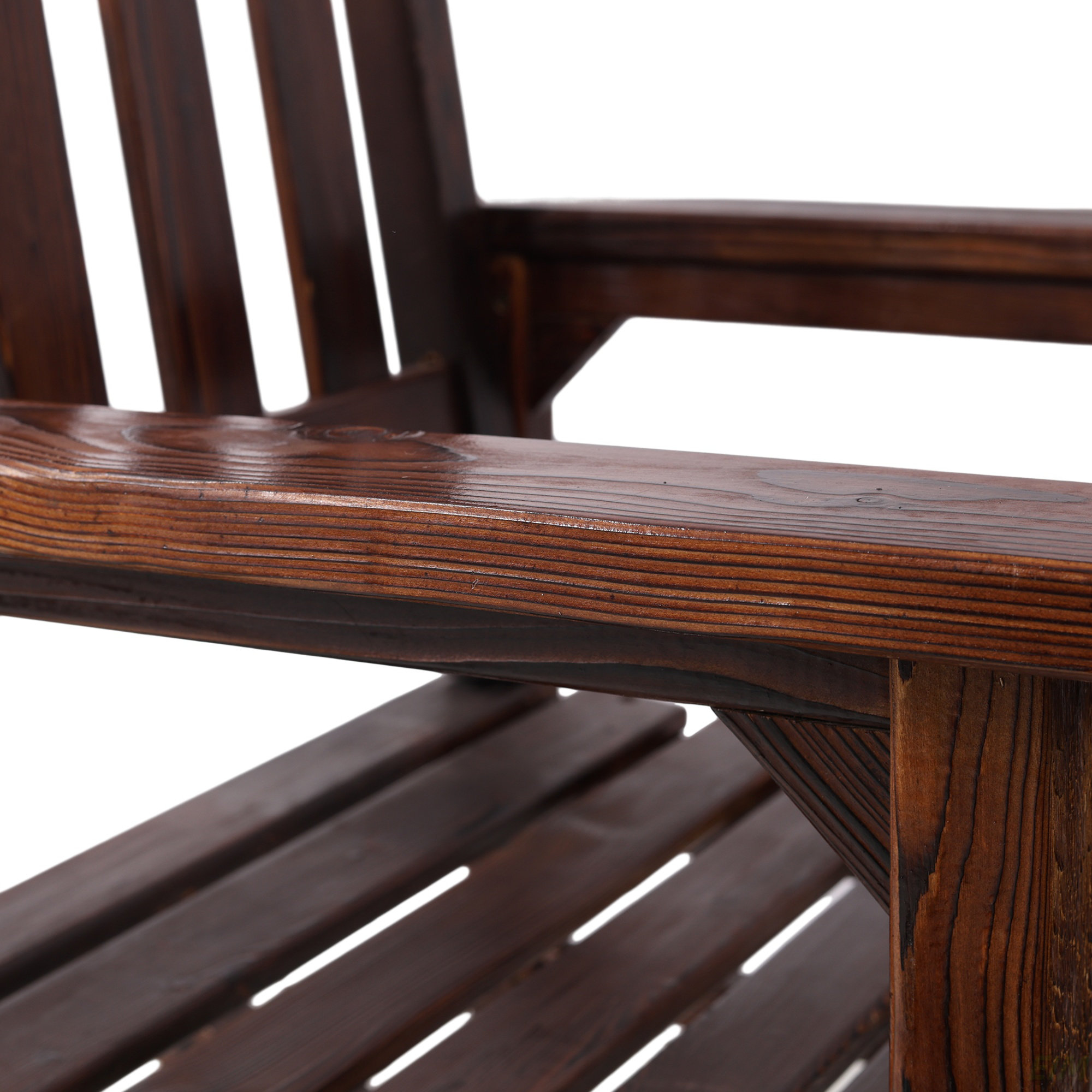 Ophelia & Co. Wooden Oversized Porch Rocker Chair With Wide Seat And ...