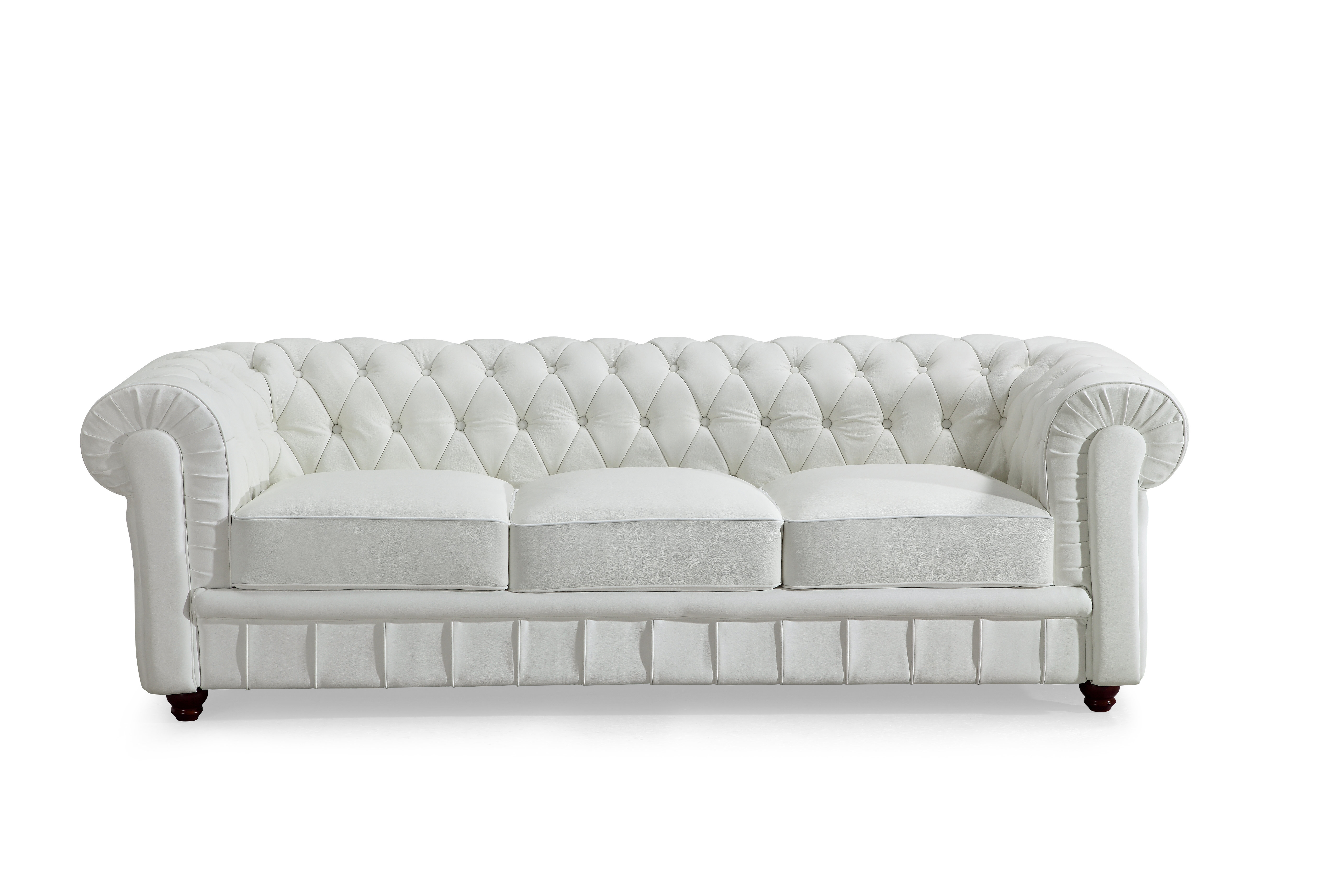 Darby Home Co Chesterfield Sofa Leather, Upholstered PU Sofa With ...