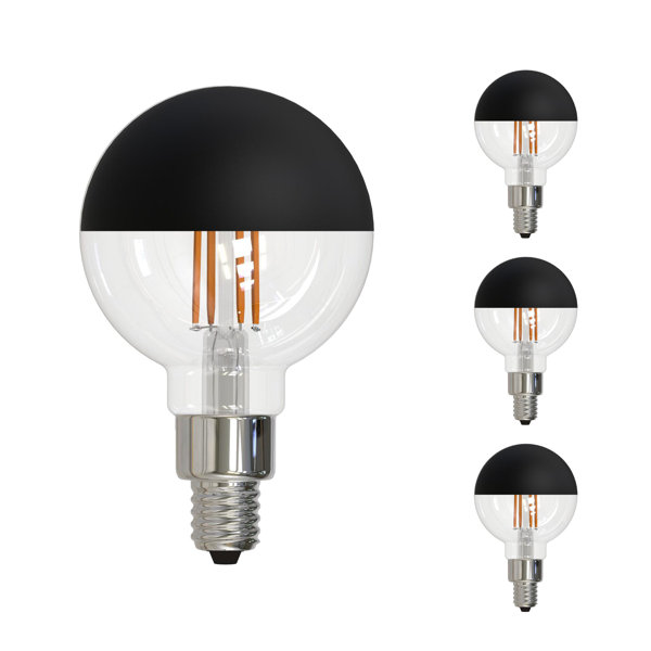 Bulbrite Industries 2.5 Watt Dimmable G16 Light Bulb With Half Black ...