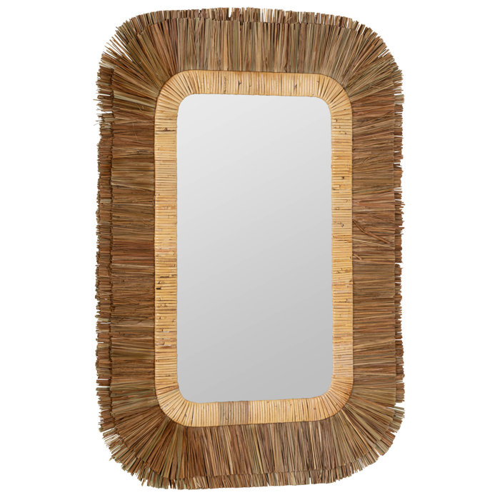 Beachcrest Home Valier Rectangle Seagrass Wall Mirror & Reviews | Wayfair