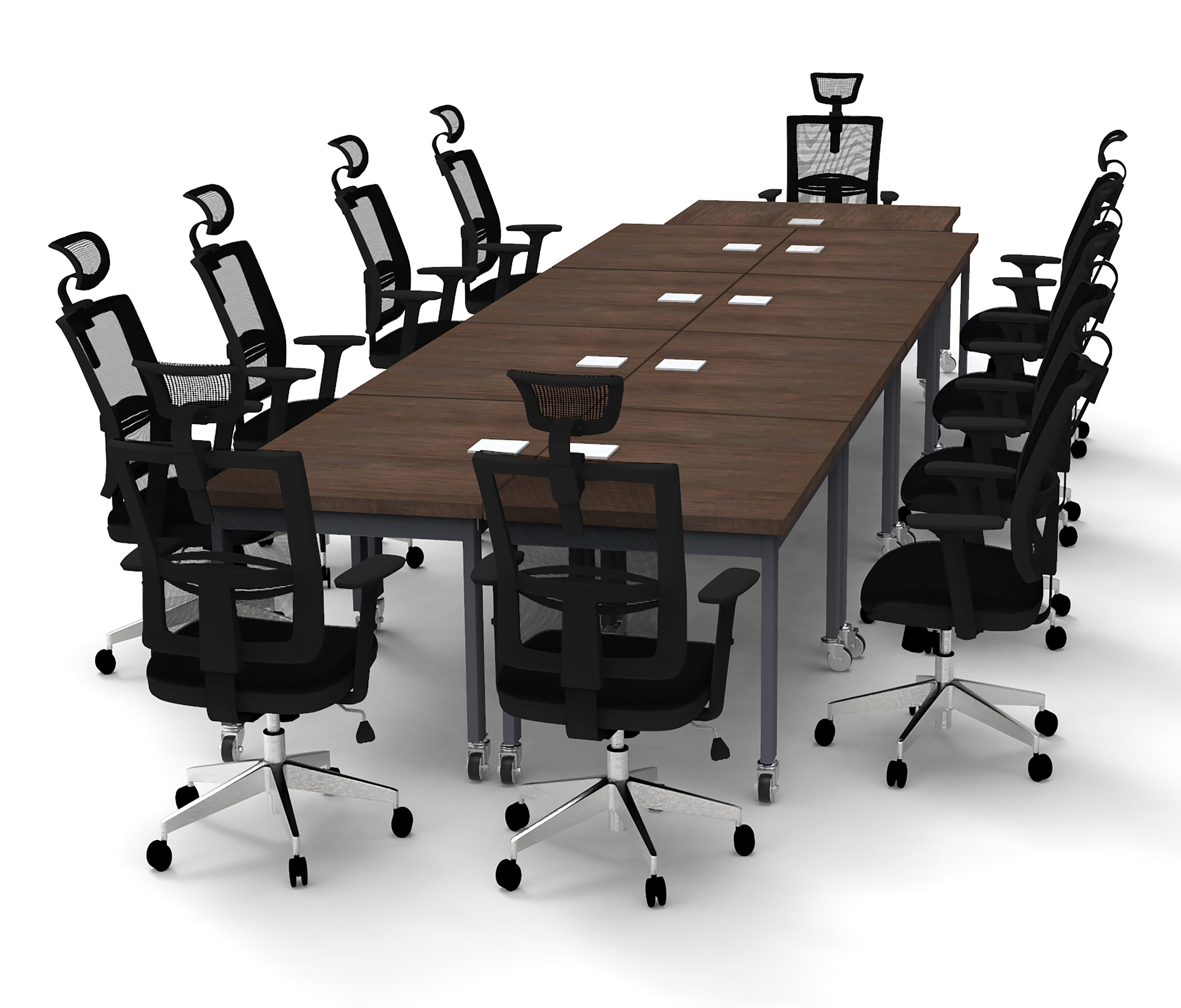 The Twillery Co.® Albin 11 Person Conference Meeting Tables with 11 ...