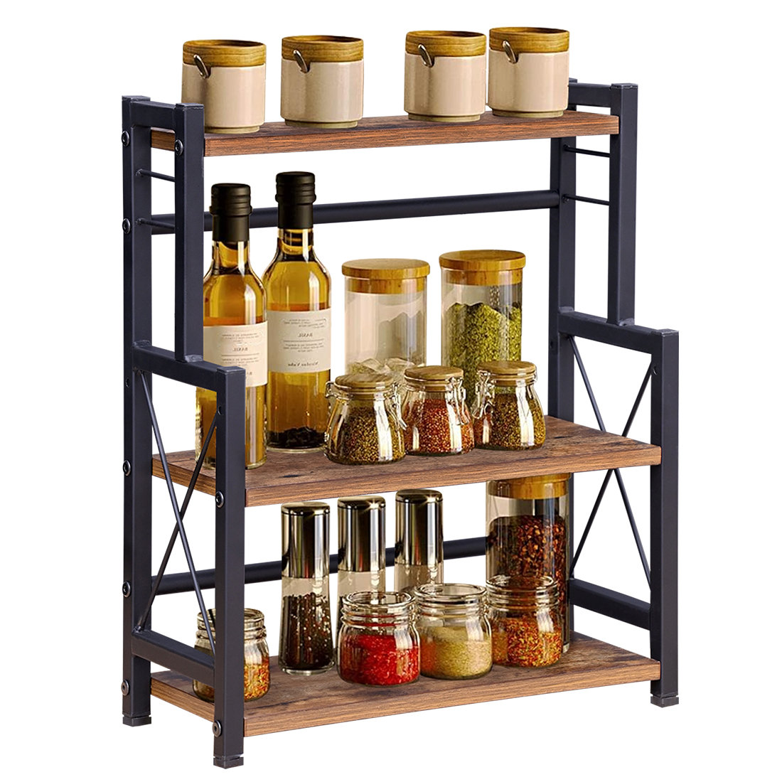 17 Stories Jullius Manufactured Wood Cabinet Shelving Rack | Wayfair