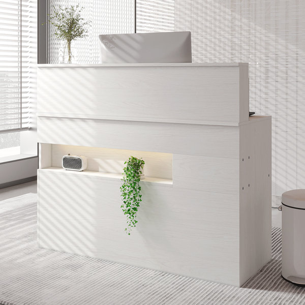 White Reception Desks & Suites You'll Love | Wayfair