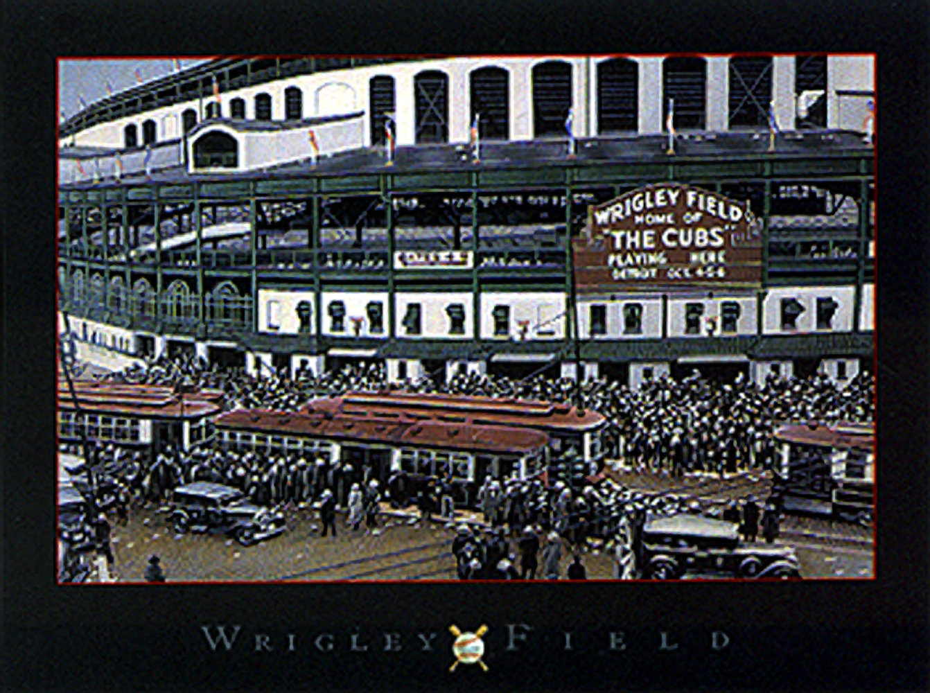 Winston Porter Wrigley Field by Darryl Vlasak - Unframed Graphic Art ...