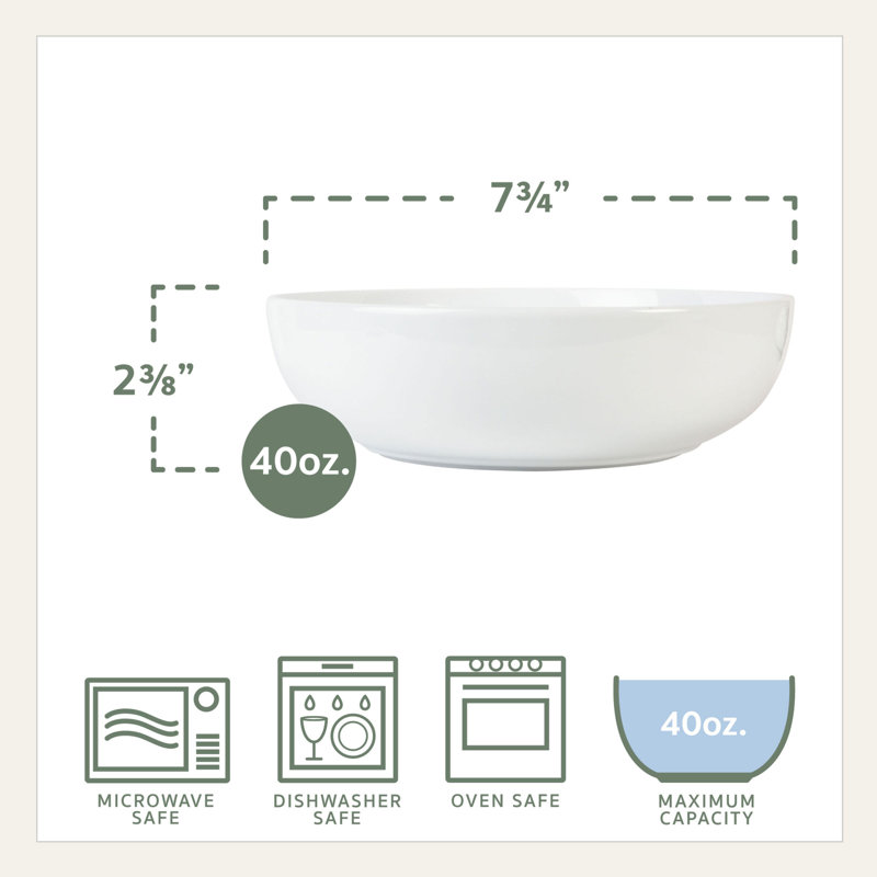 Birch Lane™ Max Small Porcelain 40Oz. Dinner Bowl & Reviews | Wayfair