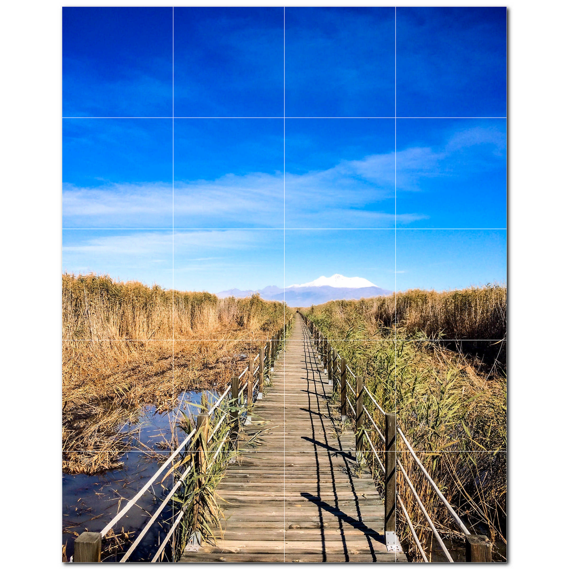 Picture-Tiles.com 24" x 30" Ceramic Bridge Photo Decorative Mural Tile ...