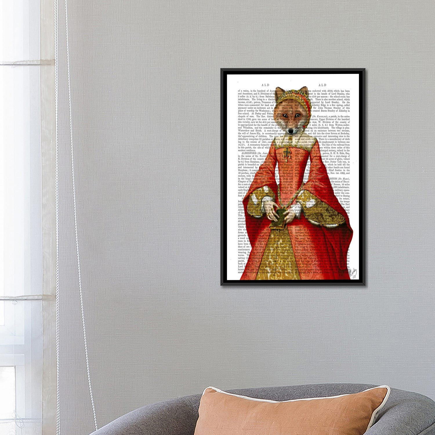 East Urban Home 'Fox Queen' Graphic Art Print on Canvas | Wayfair