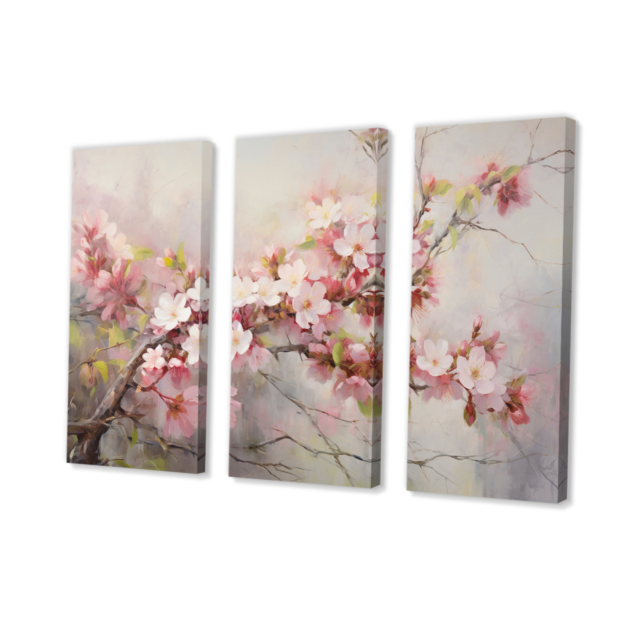 Design Art Apple Blossom Impressionist Spring - Apple Blossom Canvas ...