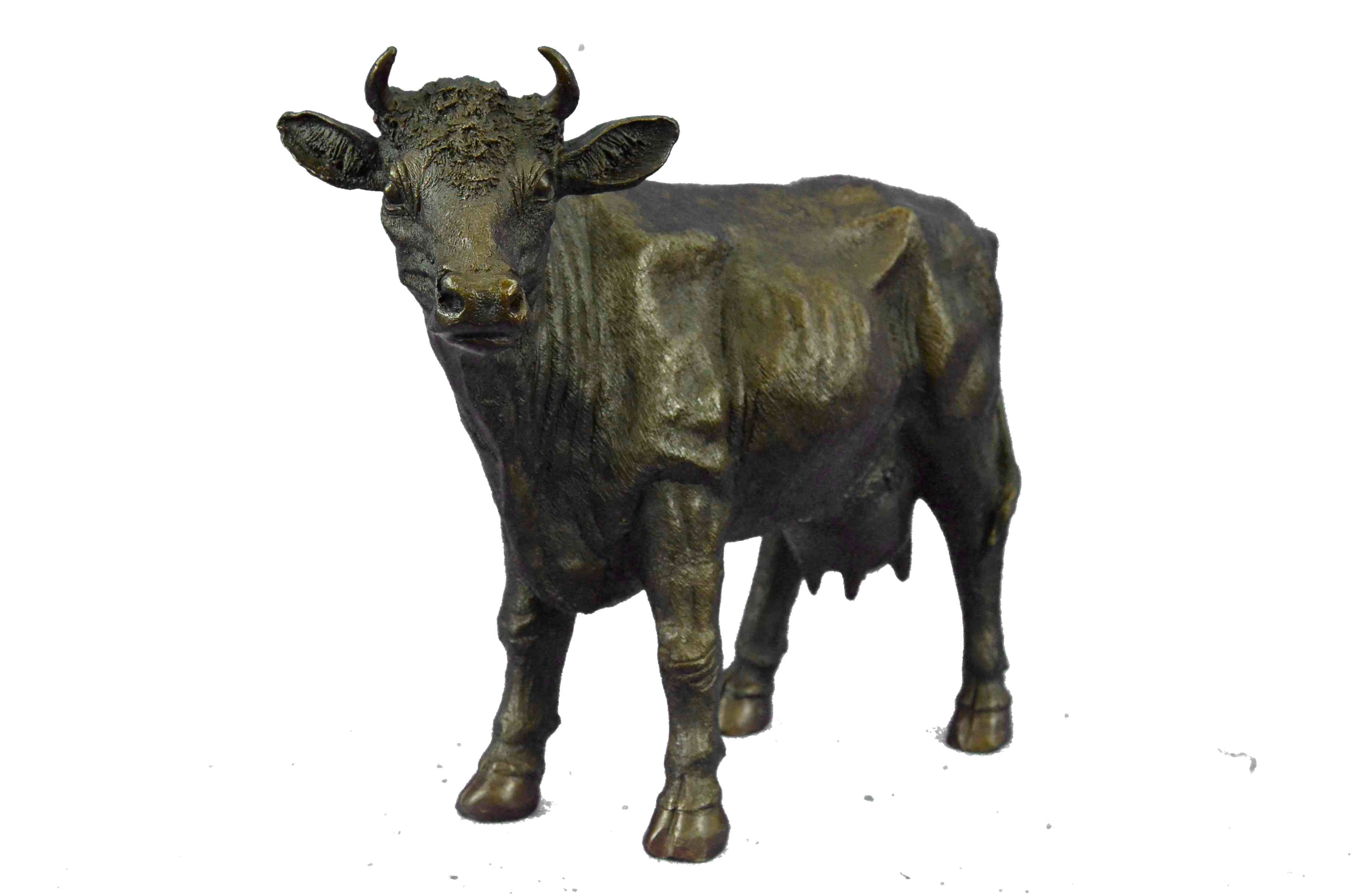 August Grove Statue de vache en bronze Arendt - Wayfair Canada