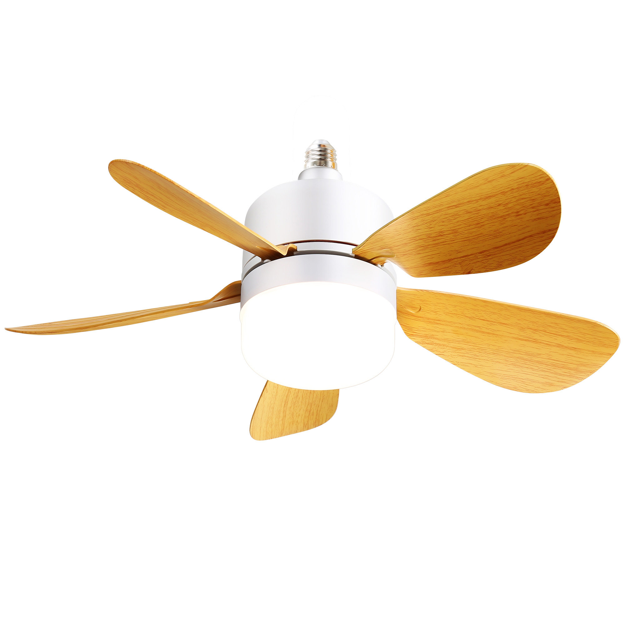 Ivy Bronx 16 Inch Socket Ceiling Fans With Dimmable LED Light 2 In 1 ...