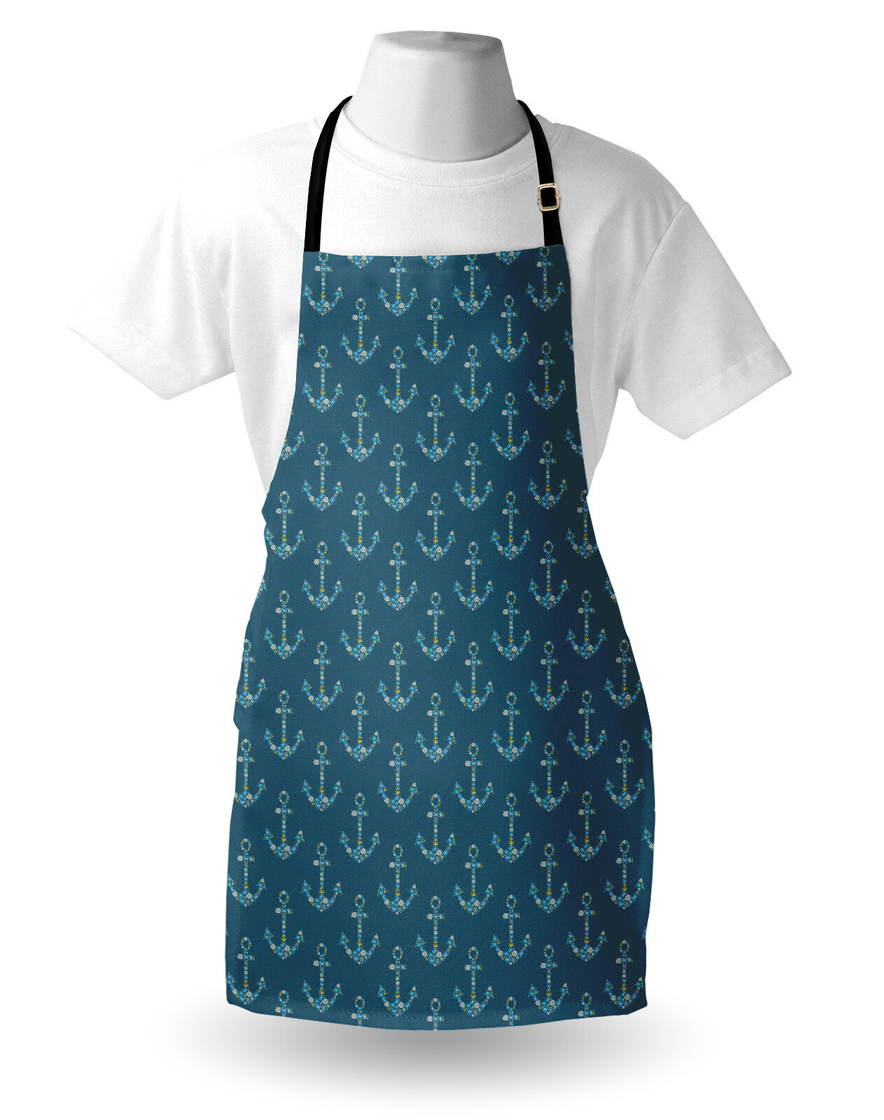 East Urban Home Anchor Apron Unisex, Anchors, Adult Size, Petrol Blue ...