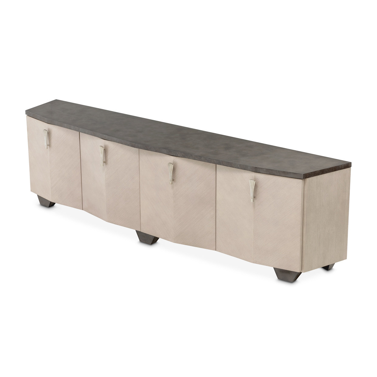 Michael Amini Fantosini Media Cabinet - Silver Mist | Wayfair