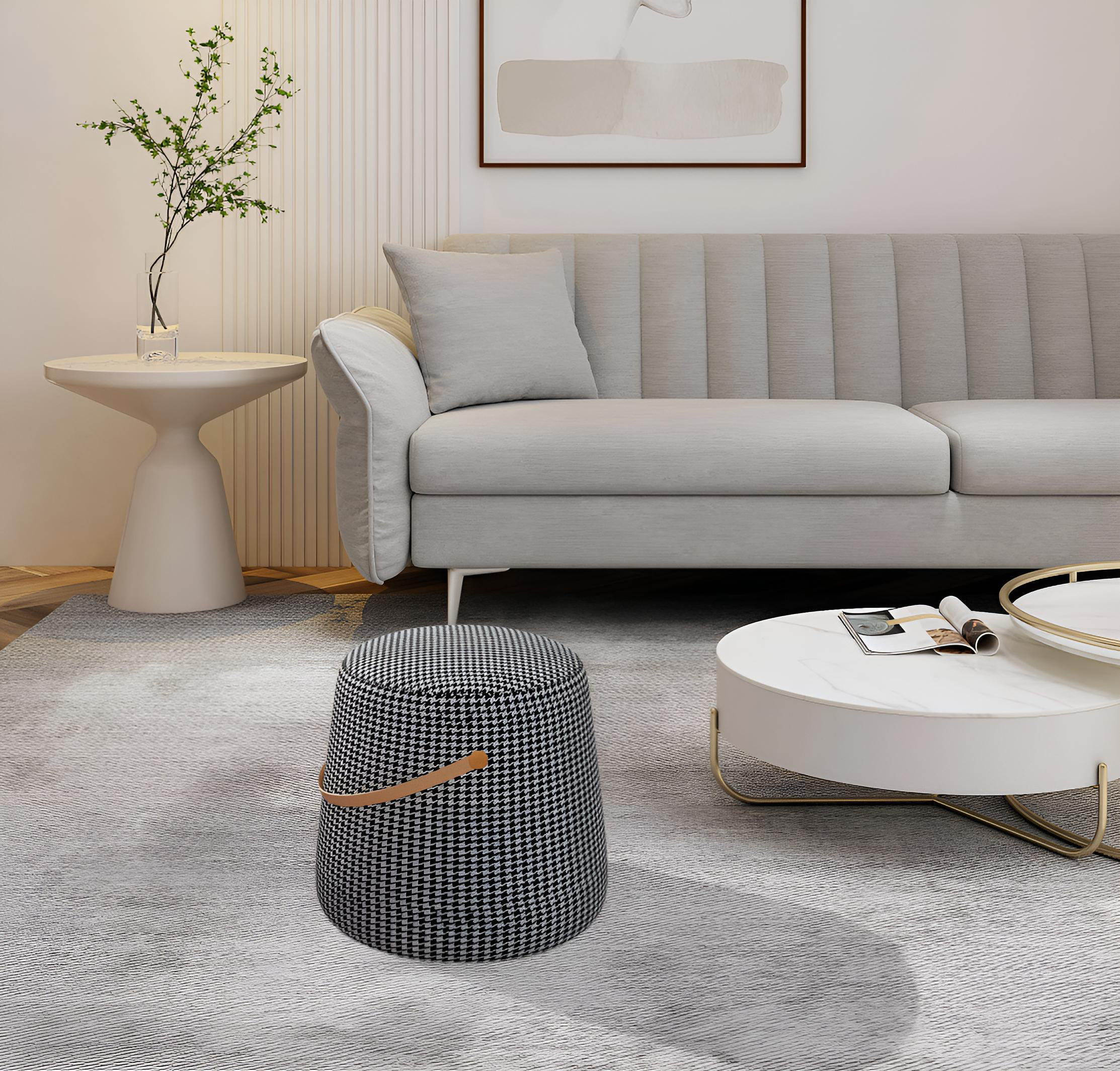 Hokku Designs Kadisha Solid Wood Accent Stool | Wayfair