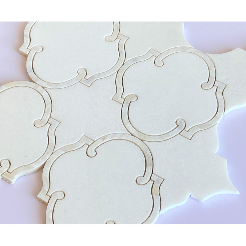 ES Stone Water Jet 15" x 15" Marble Mosaic Tile | Perigold