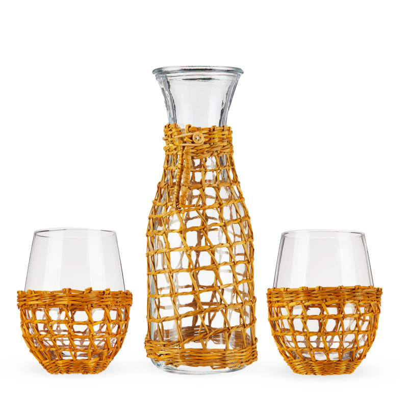 Twine Island Carafe & Stemless Wine Glass Set | Wayfair