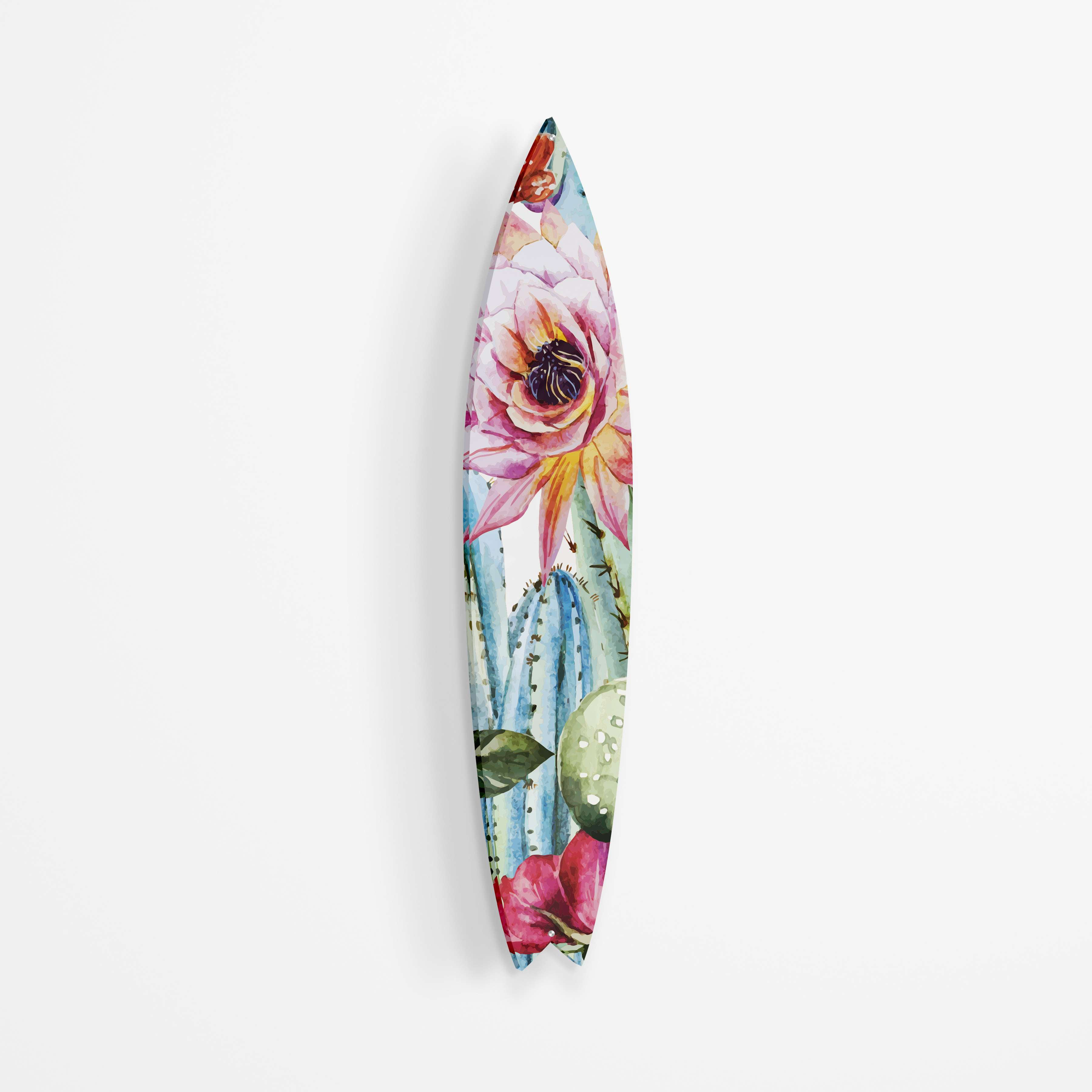 UniQstiQ Cactus with Poppy Flowers Acrylic Surfboard Wall Art - Wayfair ...