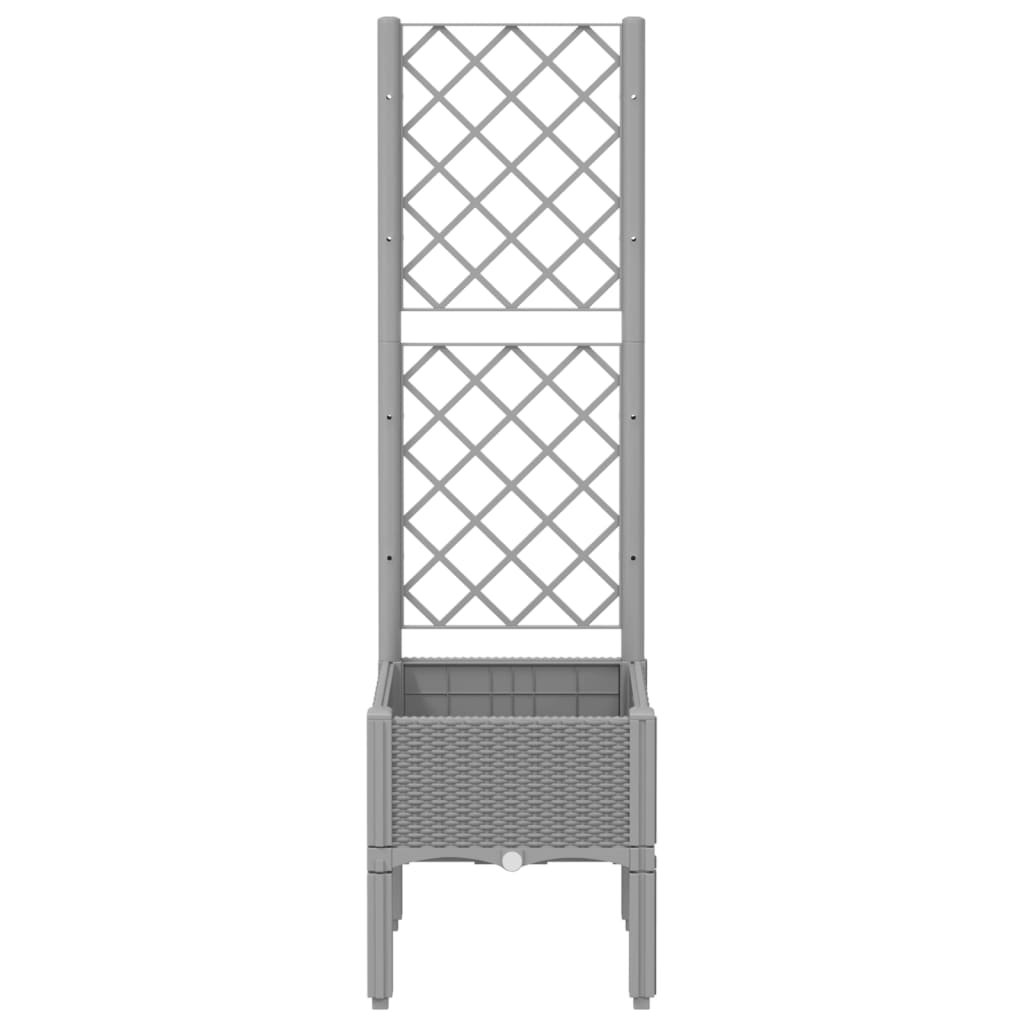 vidaXL Garden Planter with Trellis Trough Plant Pot Vegetable Flower ...