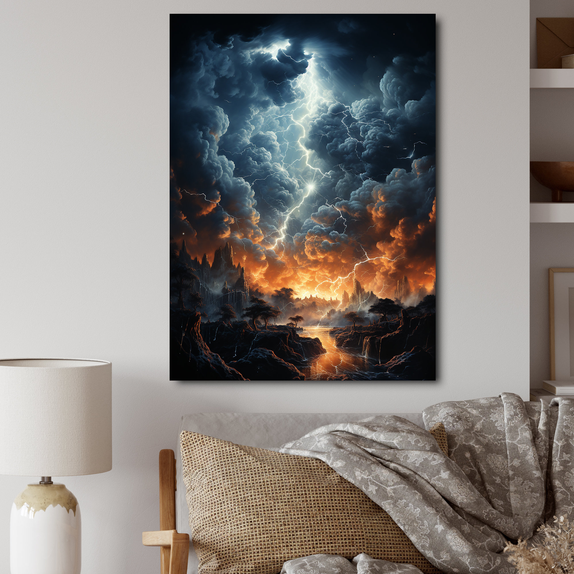 Red Barrel Studio® Linell Lightning Dynamic Illumination - Print on ...