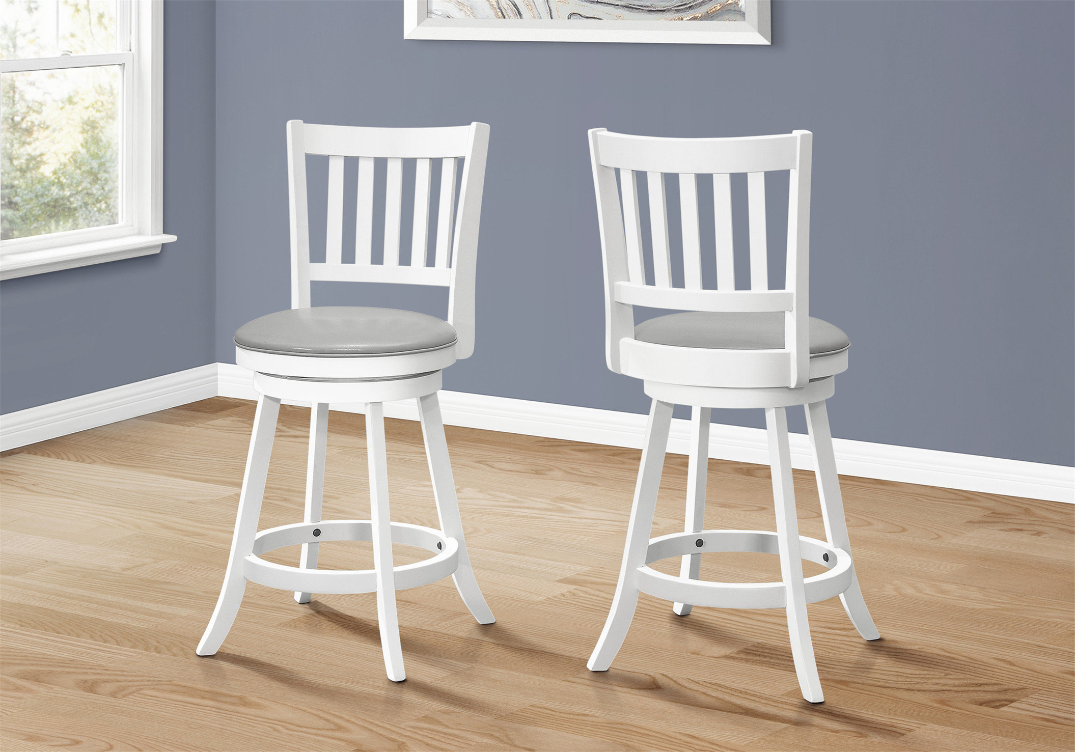 Gracie Oaks Versatile and Stylish Swivel Bar Stools Set for Kitchen and ...