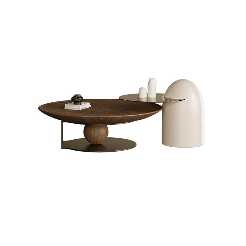 The Invincibles home Wooden Round Coffee Table Set | Wayfair