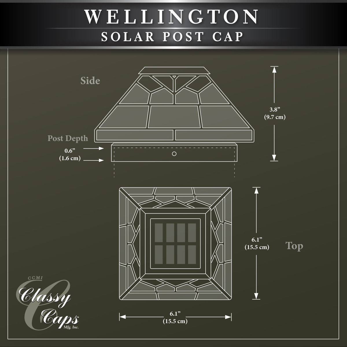Classy Caps Wellington Solar Powered LED Fence Post Cap & Reviews | Wayfair