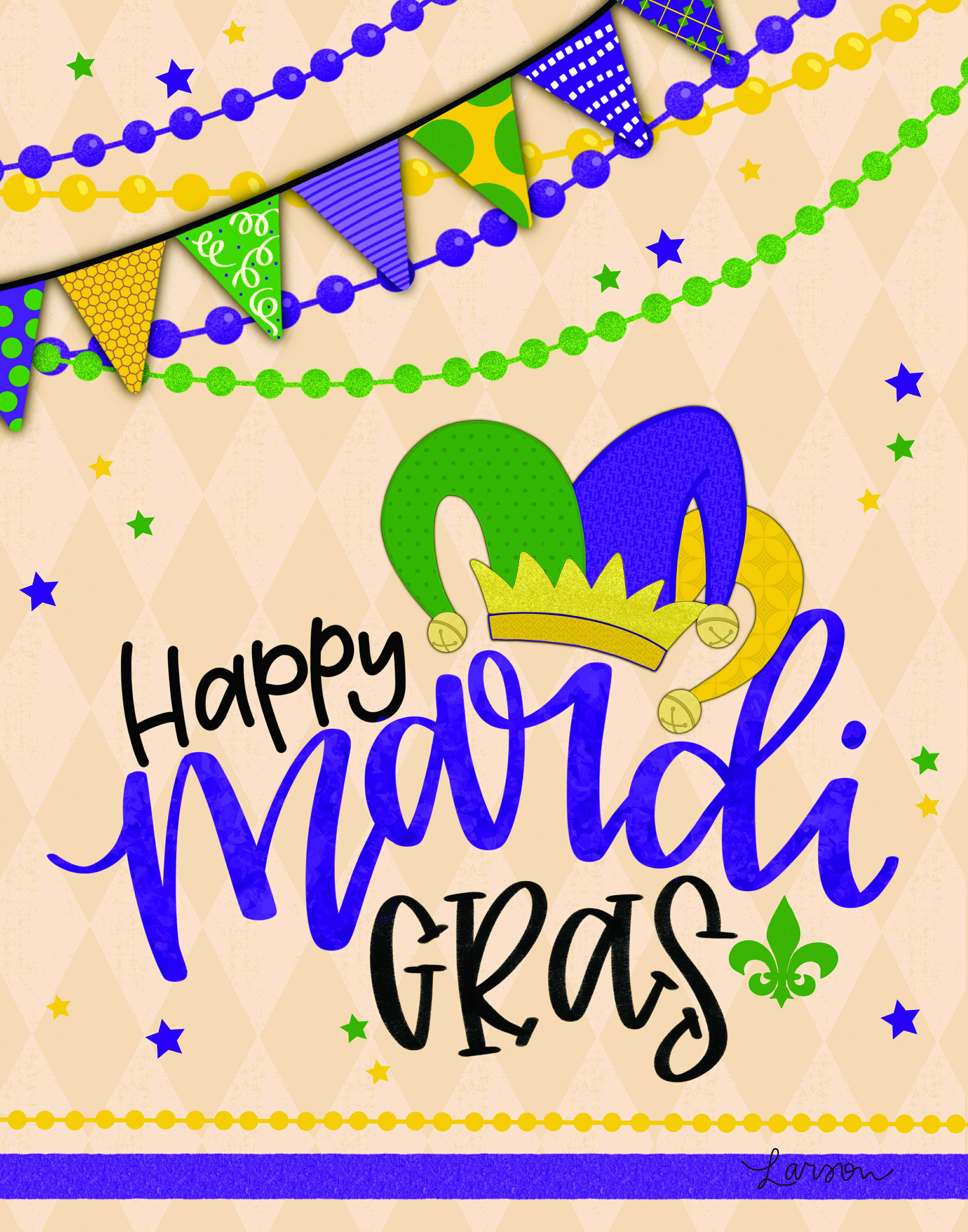 The Holiday Aisle® Happy Mardi Gras - Wayfair Canada