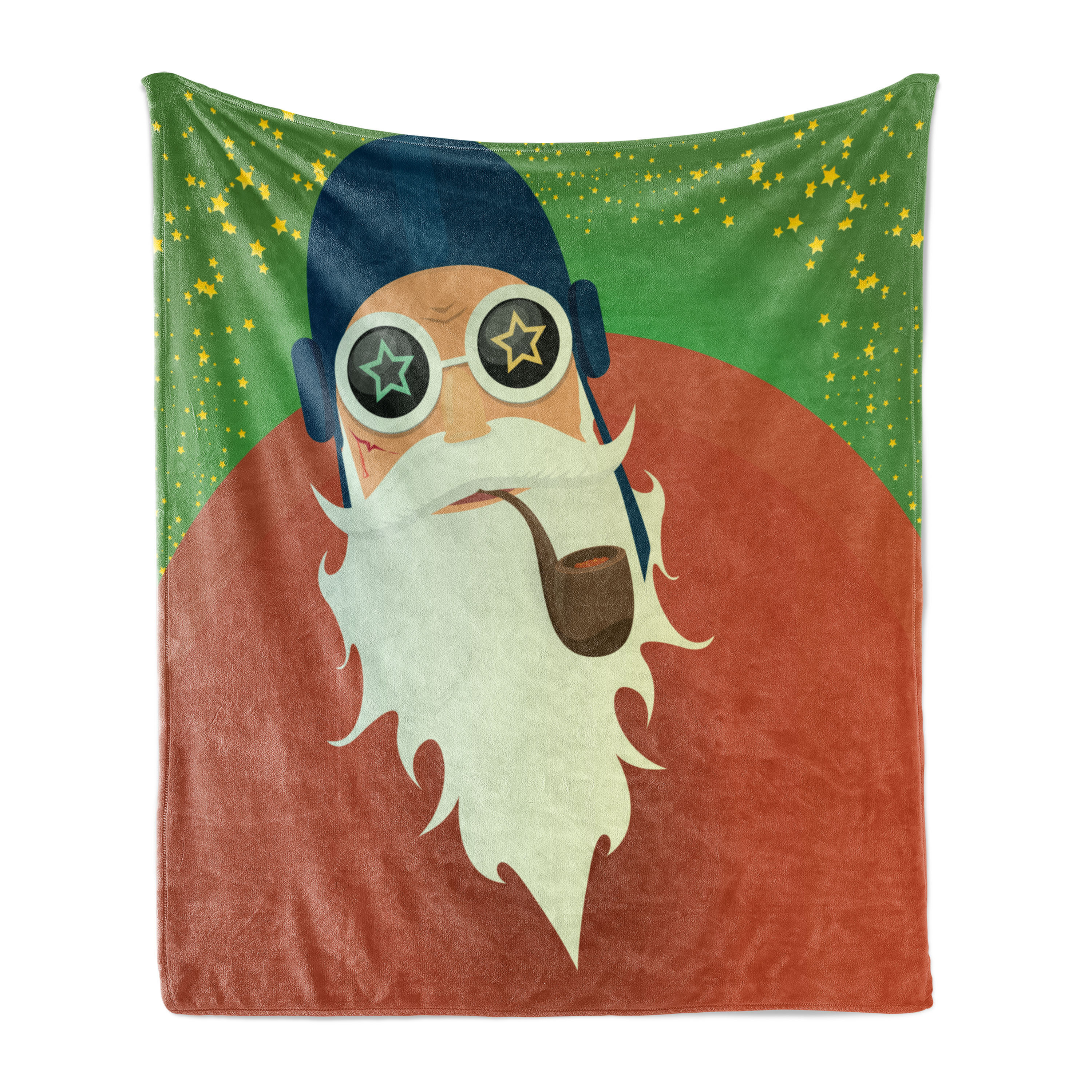 Ambesonne Rock and Roll Fleece Throw Santa Burnt Orange Multicolor ...