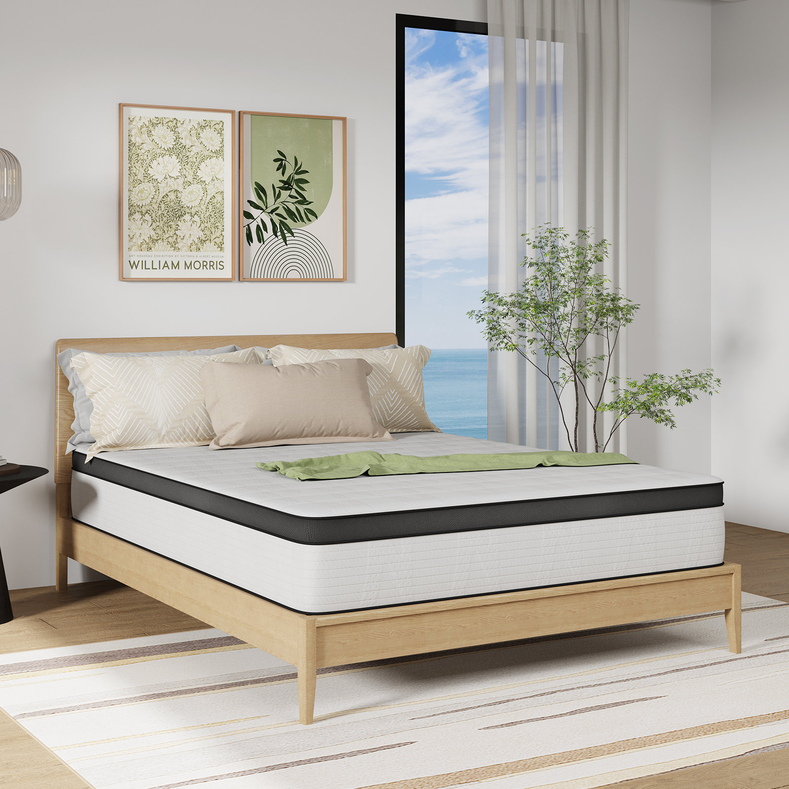 Alwyn Home Medium Memory Foam Pocket Spring Hybrid Mattress & Reviews ...