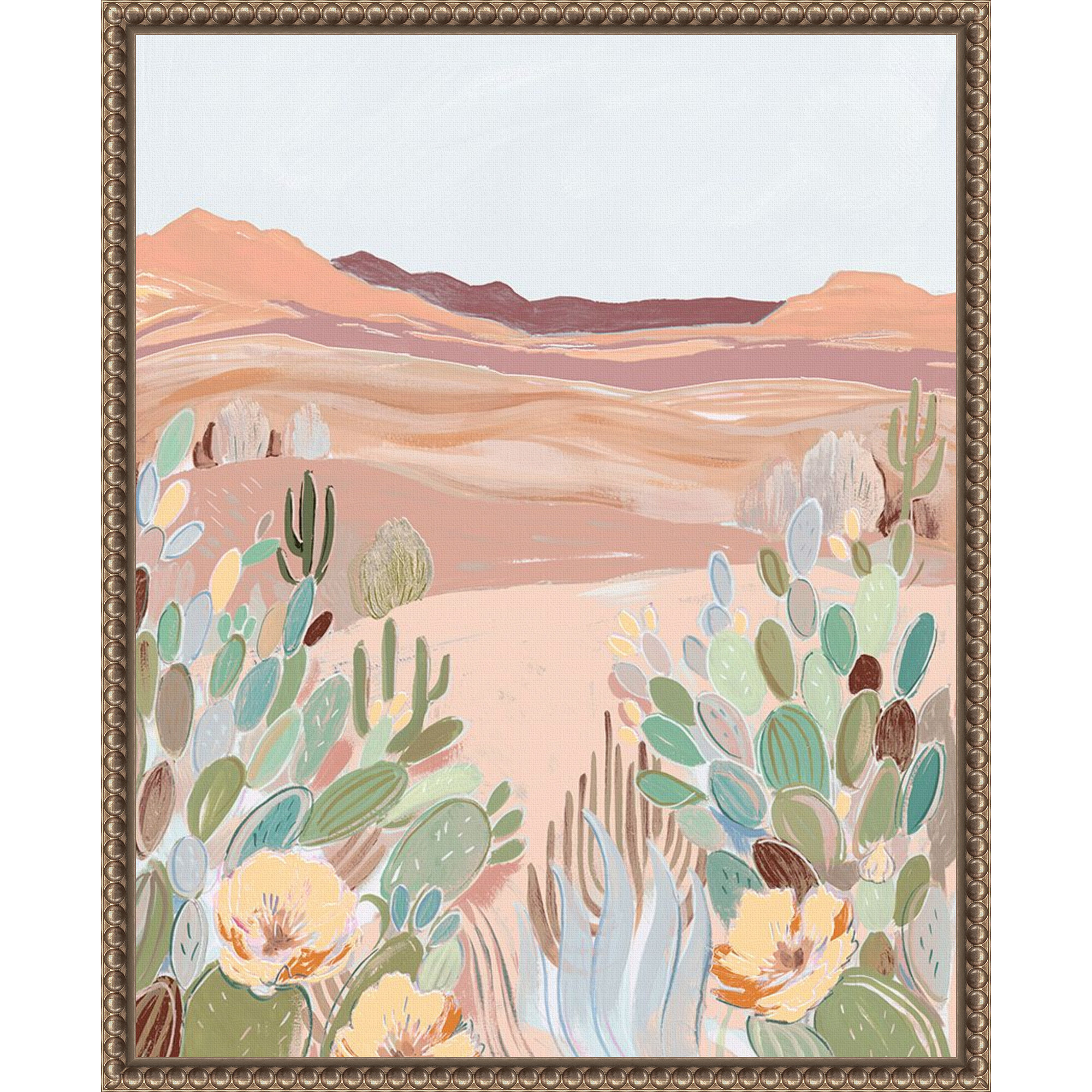 Loon Peak® Warm Sunbaked Desert II by Laura Marr Framed Canvas Wall Art ...
