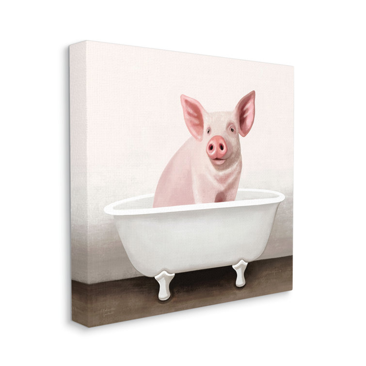 Trinx " Pink Farm Pig In Country Bath Tub " by Elizabeth Tyndall on ...