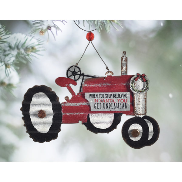 The Holiday Aisle® Tractor Holiday Shaped Ornament & Reviews | Wayfair