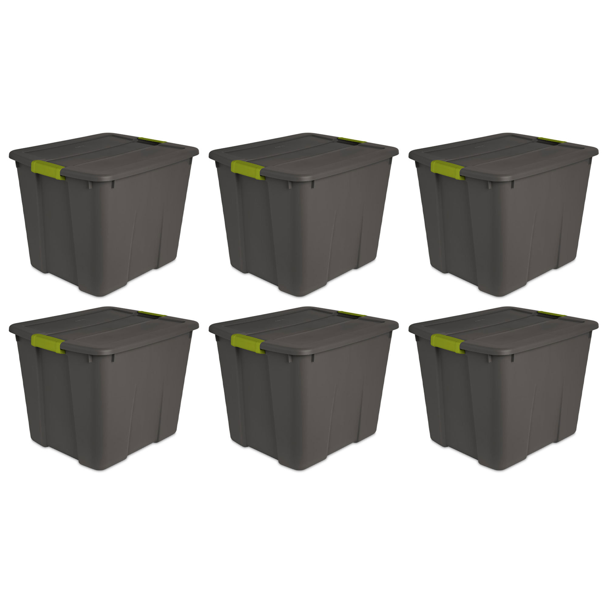 Sterilite 20 Gallon Stackable Plastic Storage Tote Bin with Lid ...