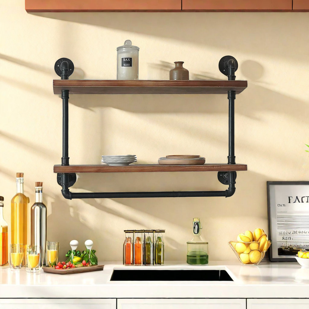 Trent Austin Design® Industrial Retro Wall Mounted Iron Water Pipe ...