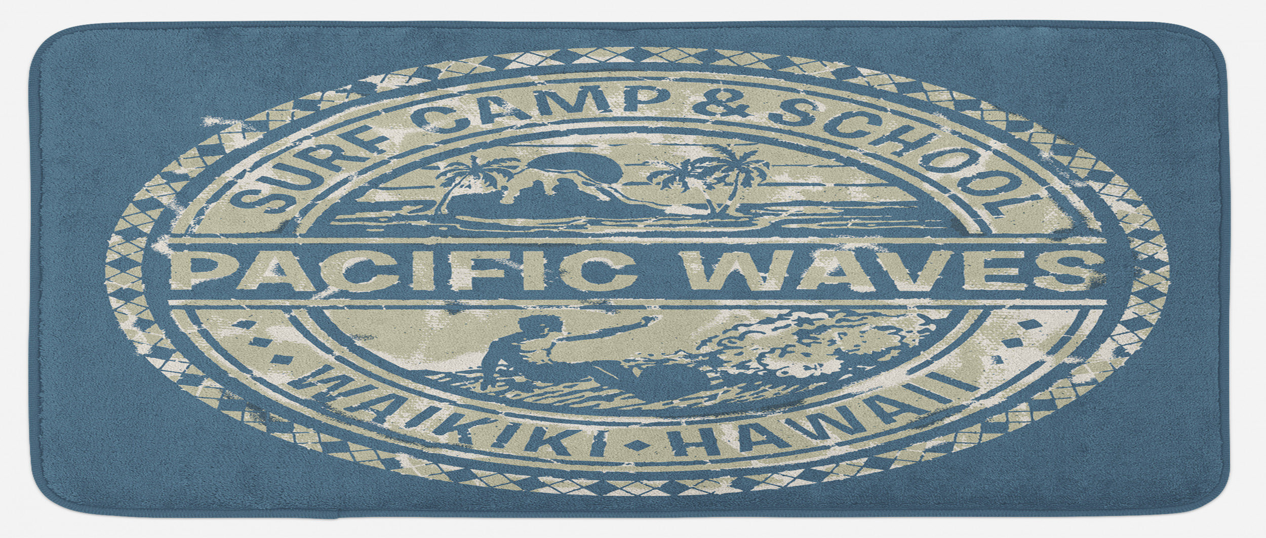 East Urban Home Pacific Waves Surf Camp And School Hawaii Logo Motif ...