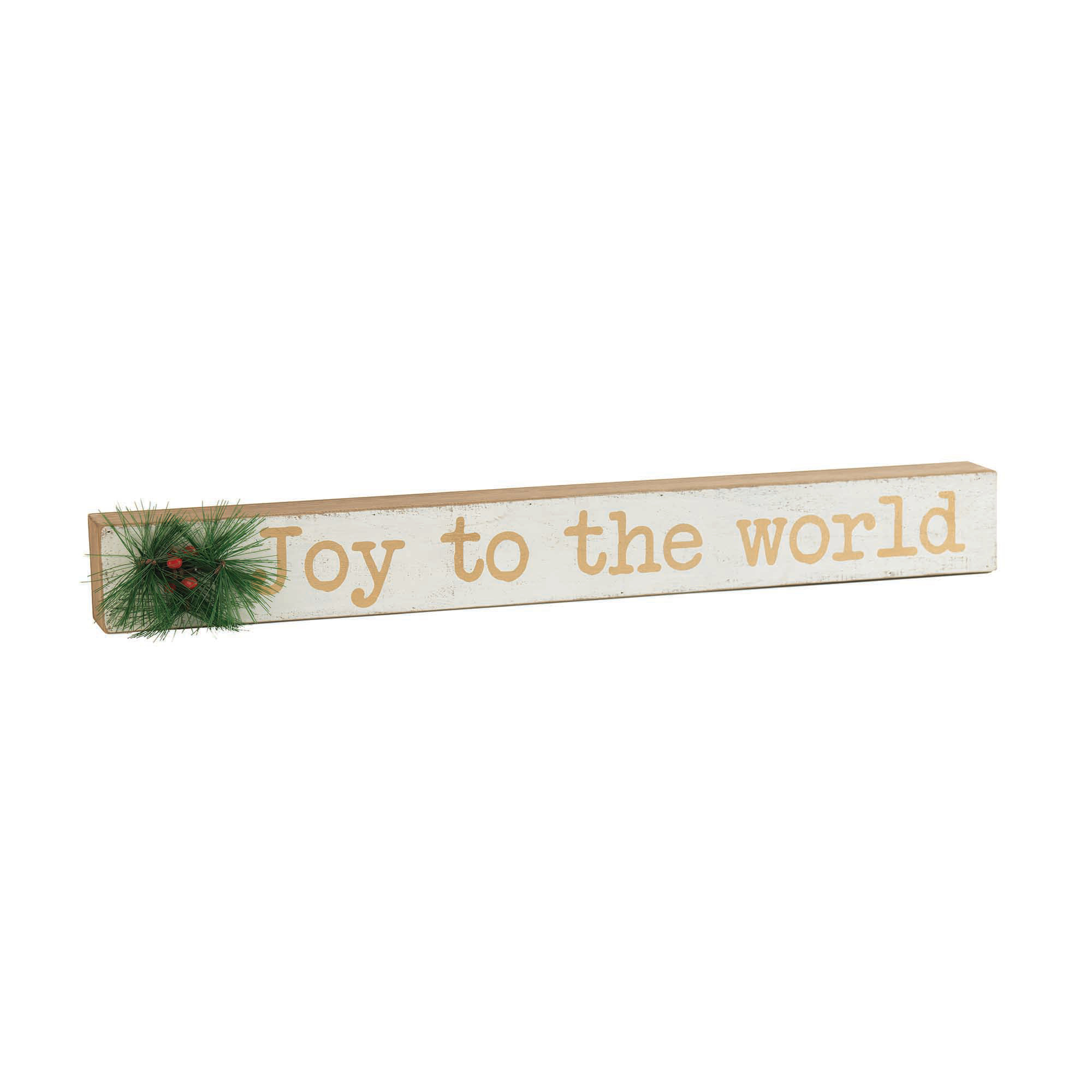 The Holiday Aisle® Joy To The World Tabletop Sign Gold | Wayfair