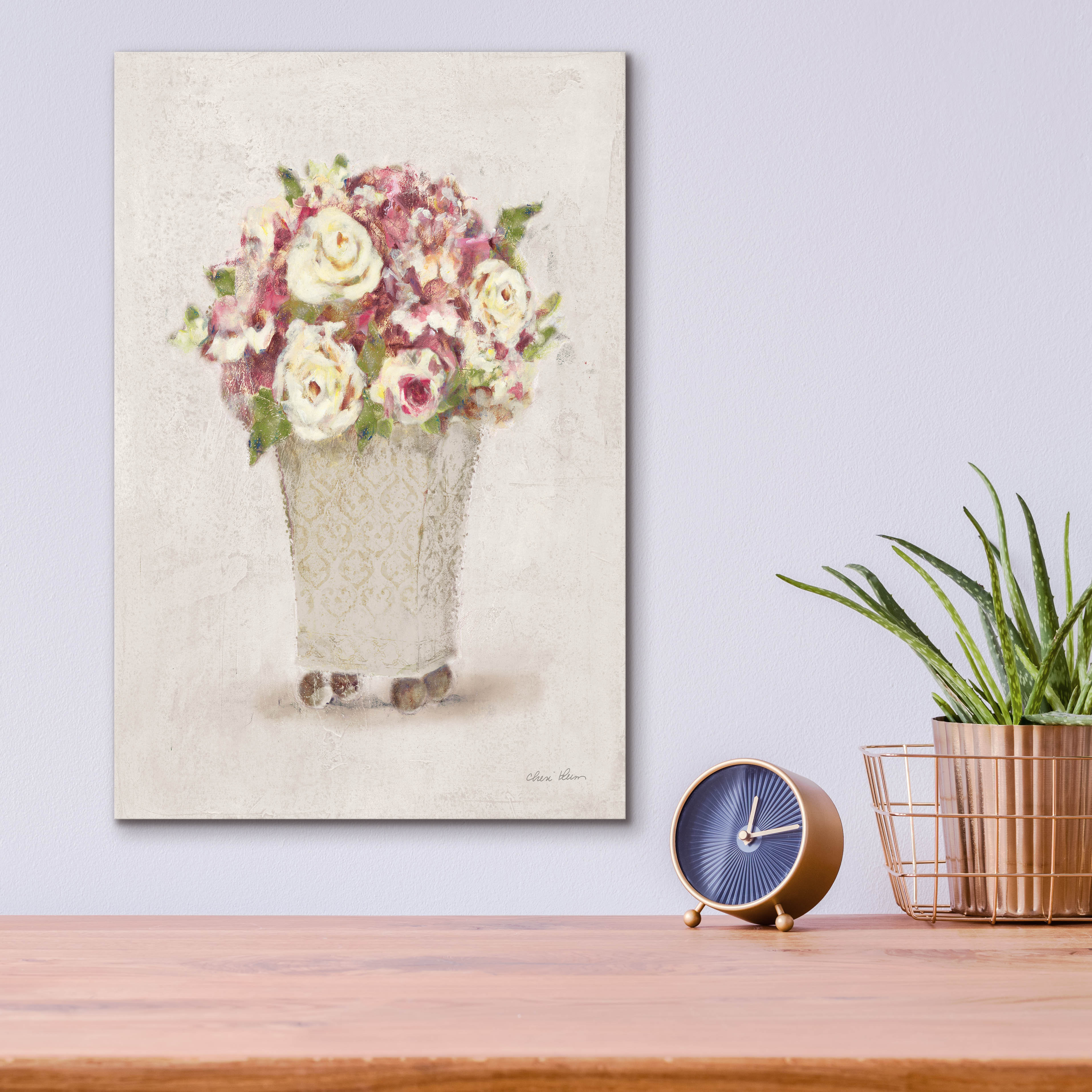 Winston Porter 'Parlor Roses I Light' by Cheri Blum Acrylic Glass Wall ...