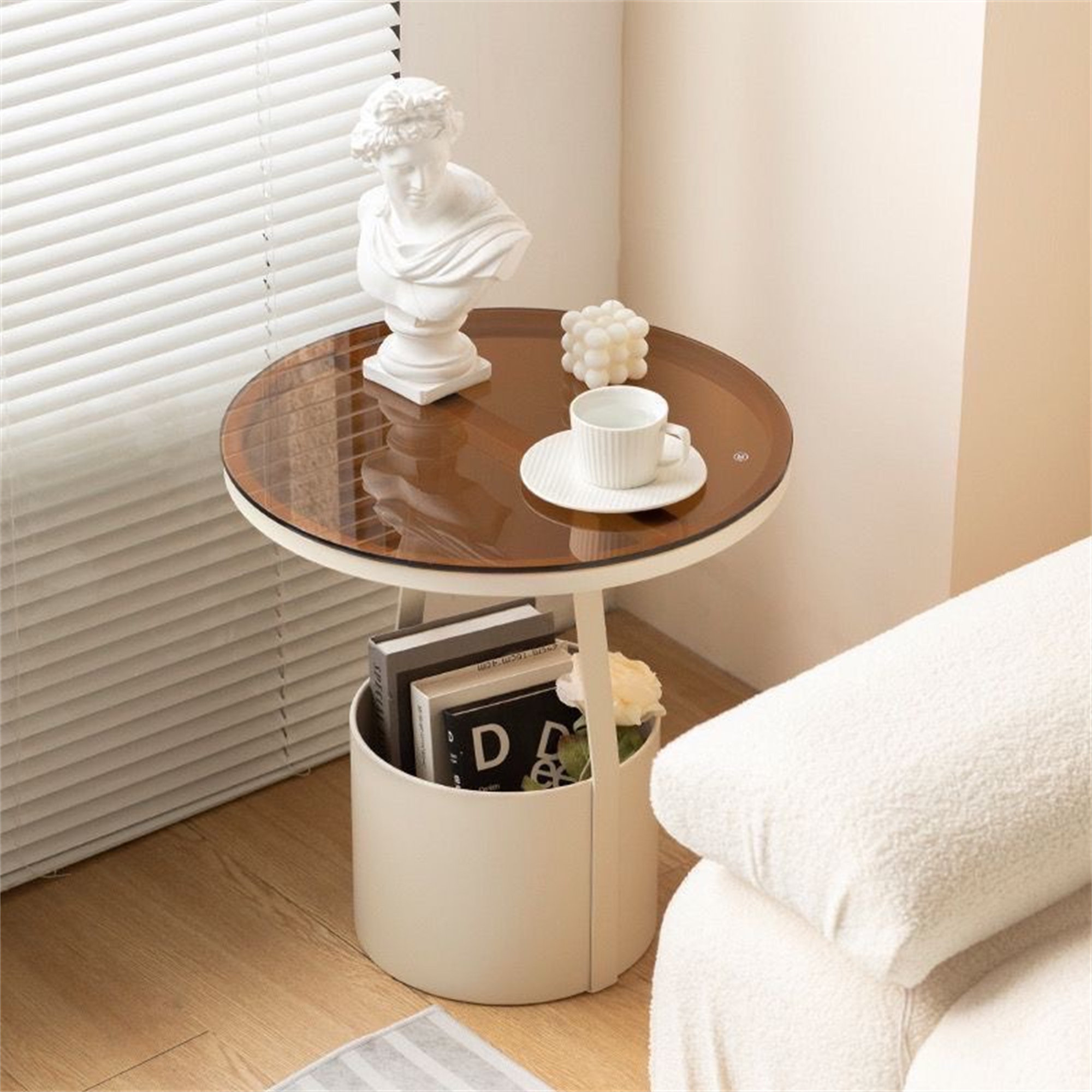 Mercer41 Round Top Side Table With Barrel Base - Wayfair Canada