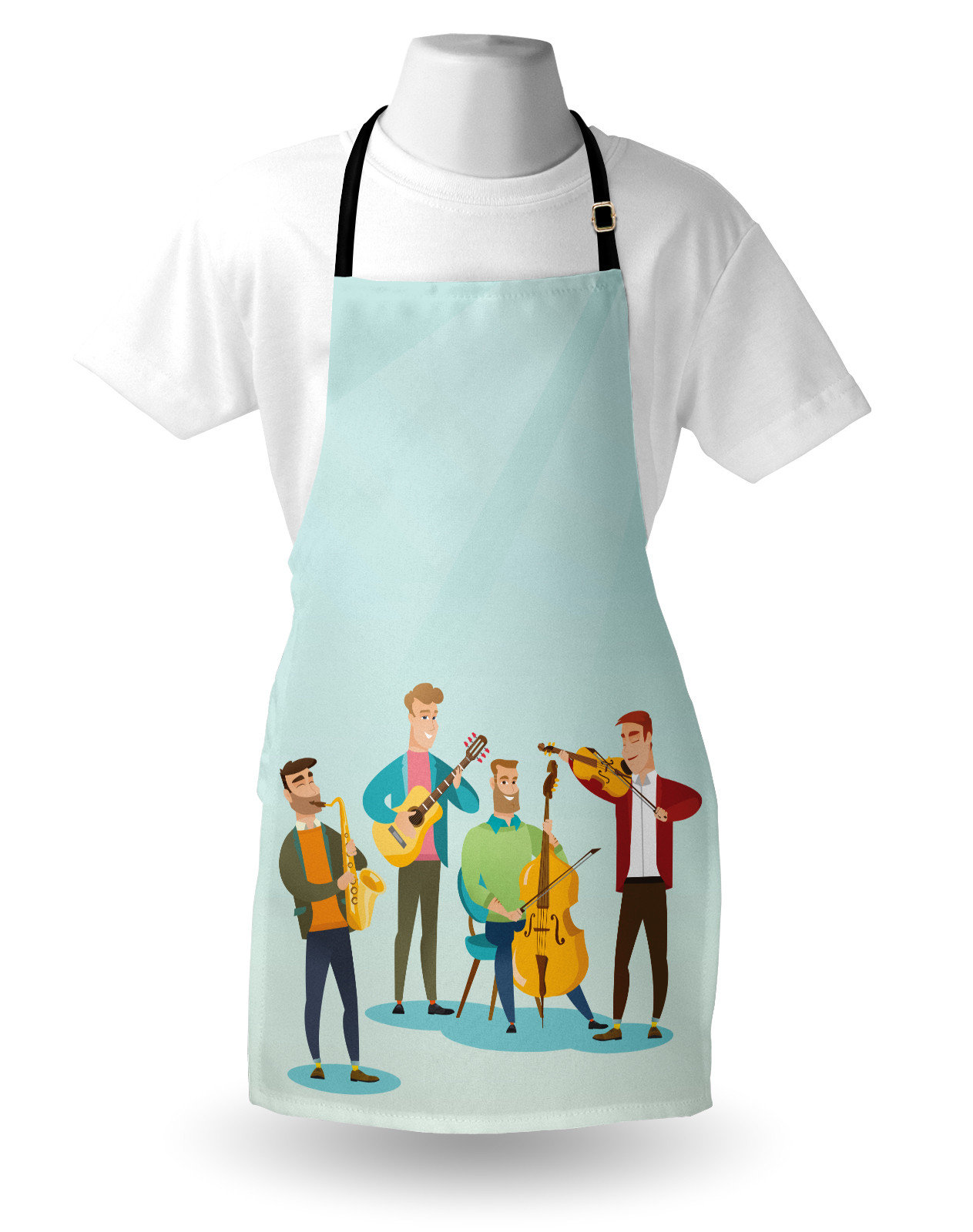 East Urban Home Music Apron Unisex Cartoon Happy Band Concert Adult ...