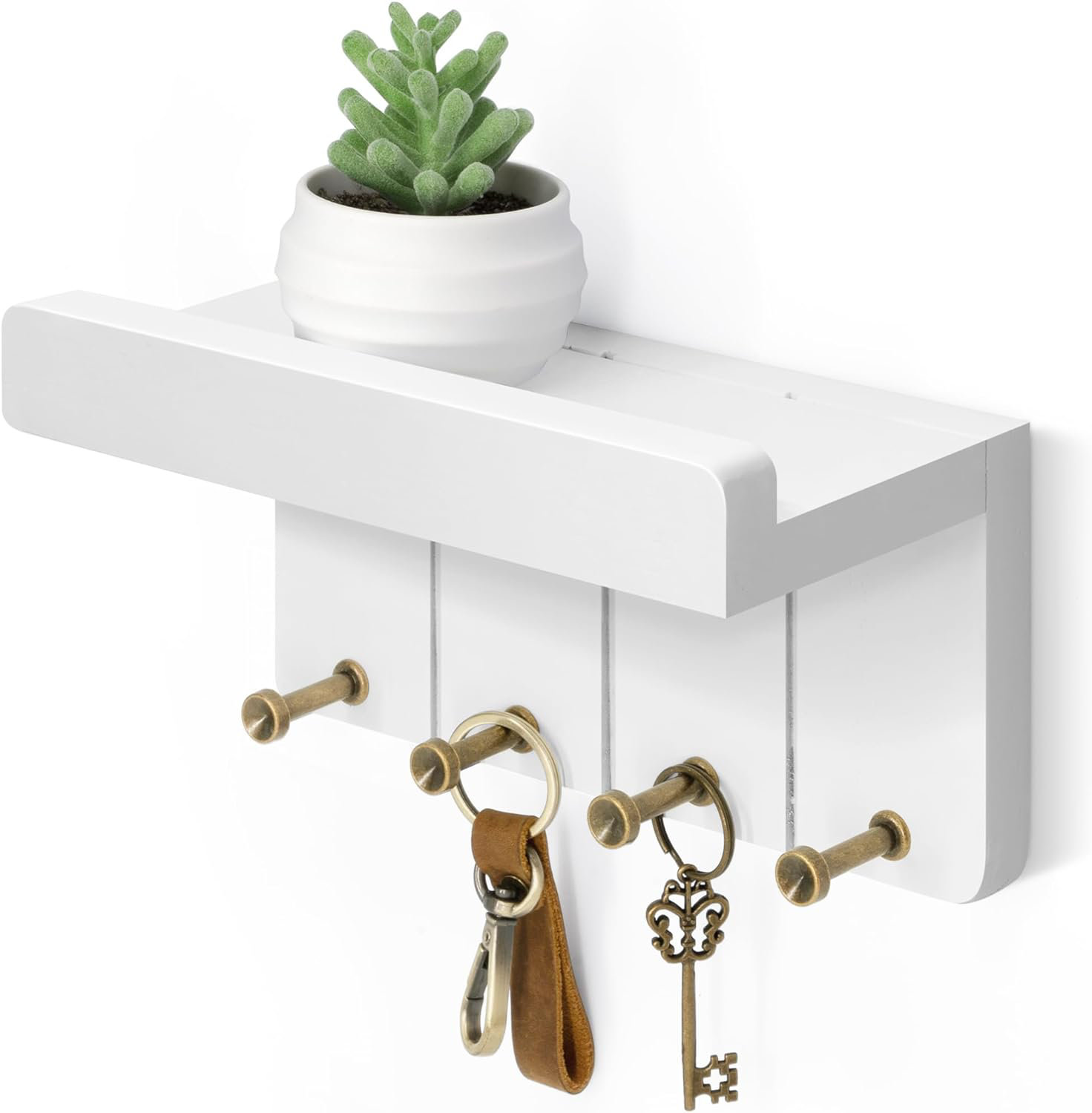 Ebern Designs Small Key Holder Wall Mount - 8 inch Key and Mail Holder ...