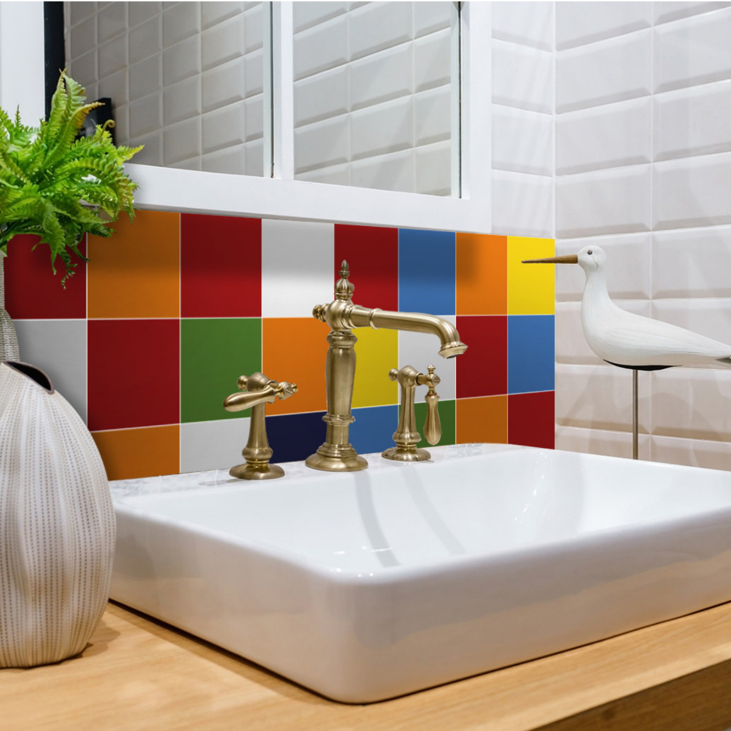 Mi Alma Carrelage mosaïque auto-adhésif en vinyle 6 po x 6 po - Wayfair ...