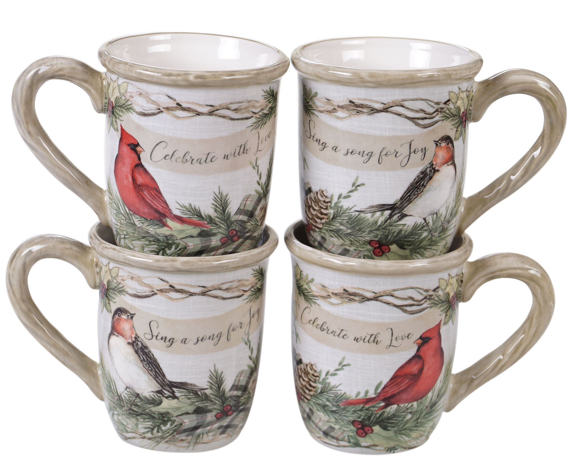 Certified International Holly And Ivy Set/4 Mug 18 Oz & Reviews | Wayfair