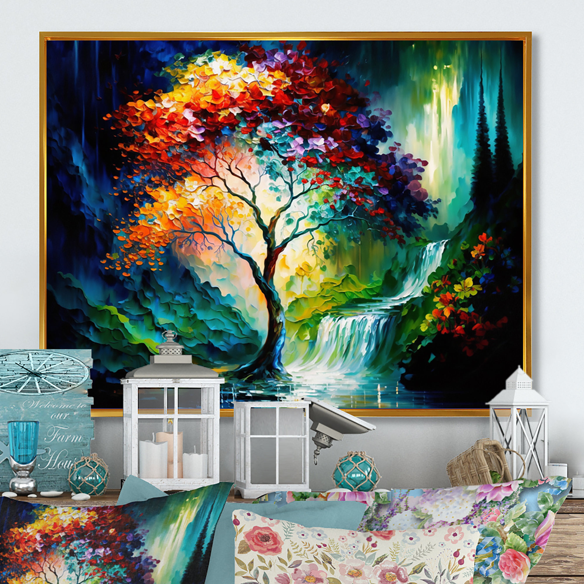 Wildon Home® Big Tree in the Middle of Forest During Fall I - Print on ...