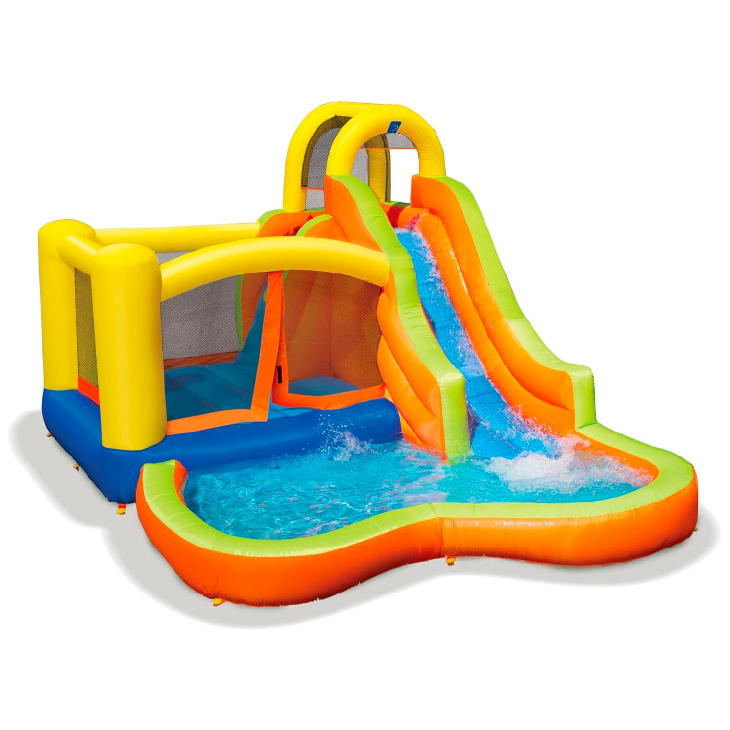 Banzai Sun 'N Splash Fun Kids Inflatable Bounce House & Water Slide ...