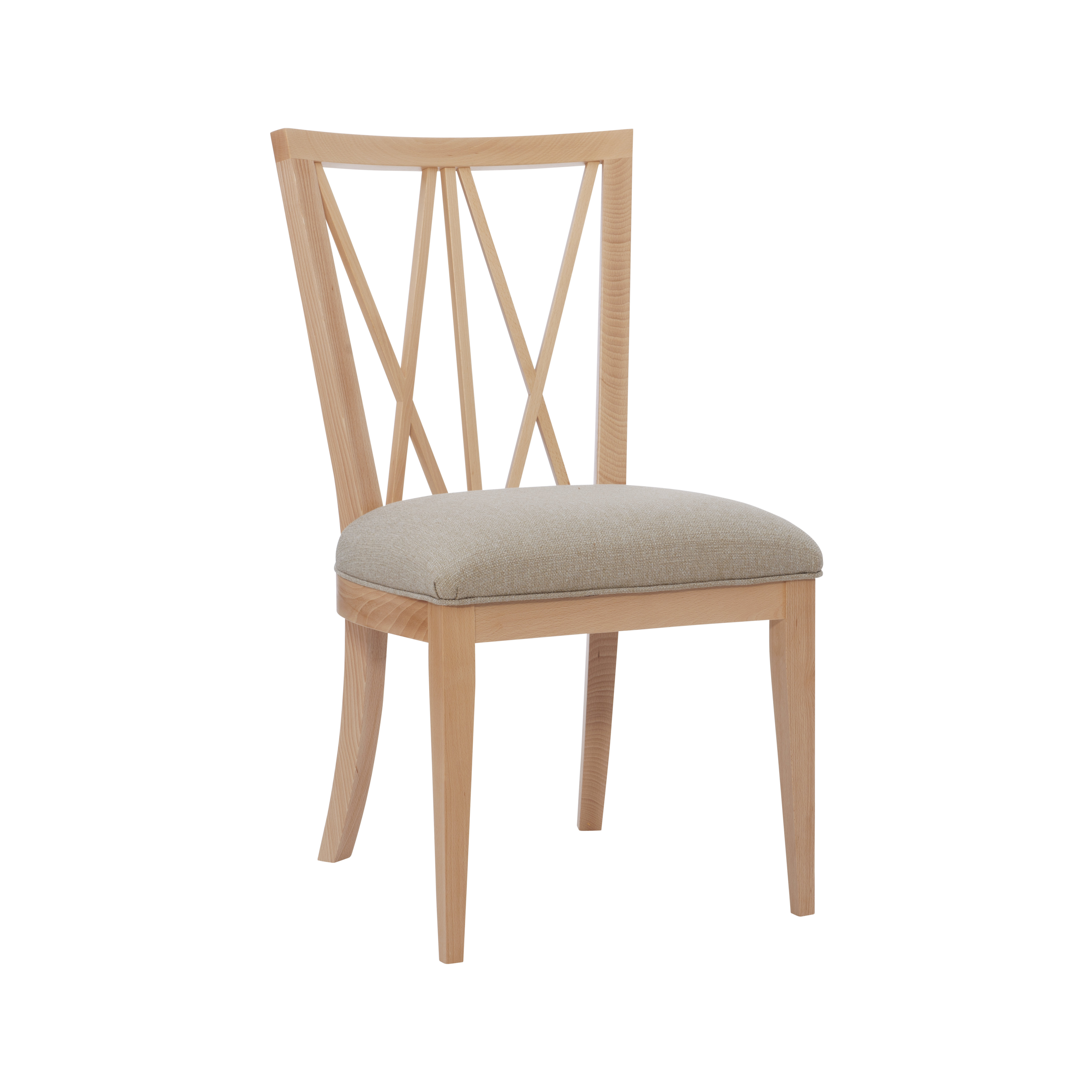 Red Barrel Studio Dining Chair X Back Solid Beechwood with Faux Leather ...