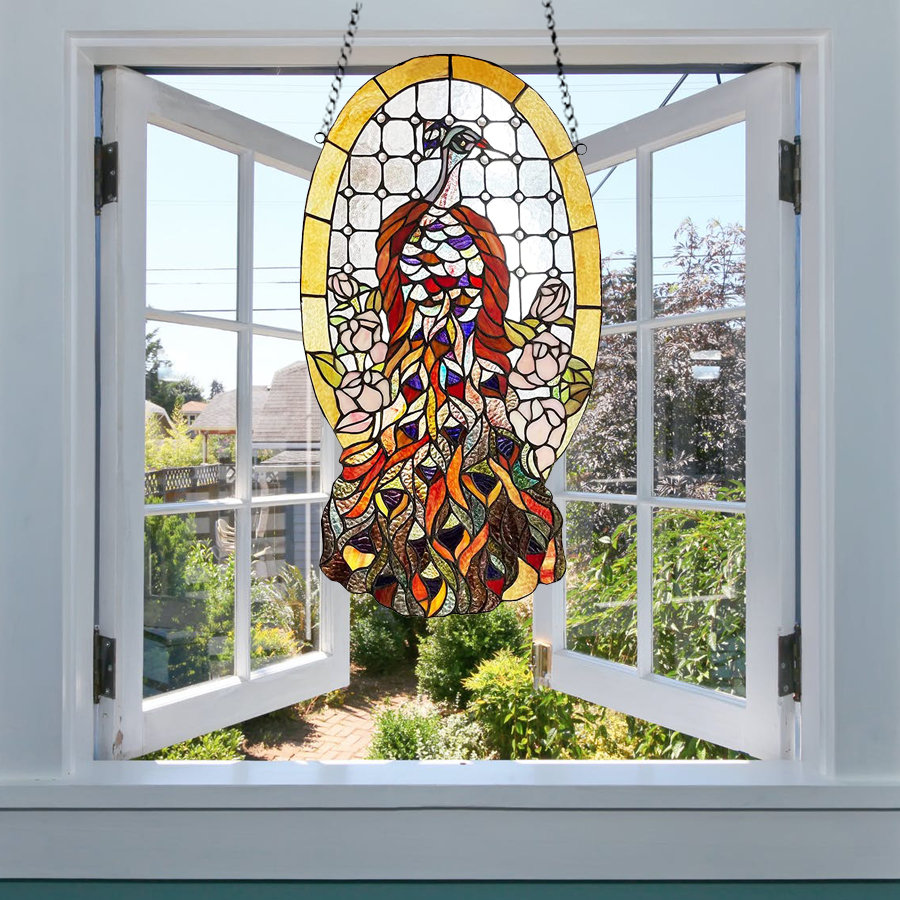 Fine Art Lighting Stained Glass Peacock Window Panel - Wayfair Canada
