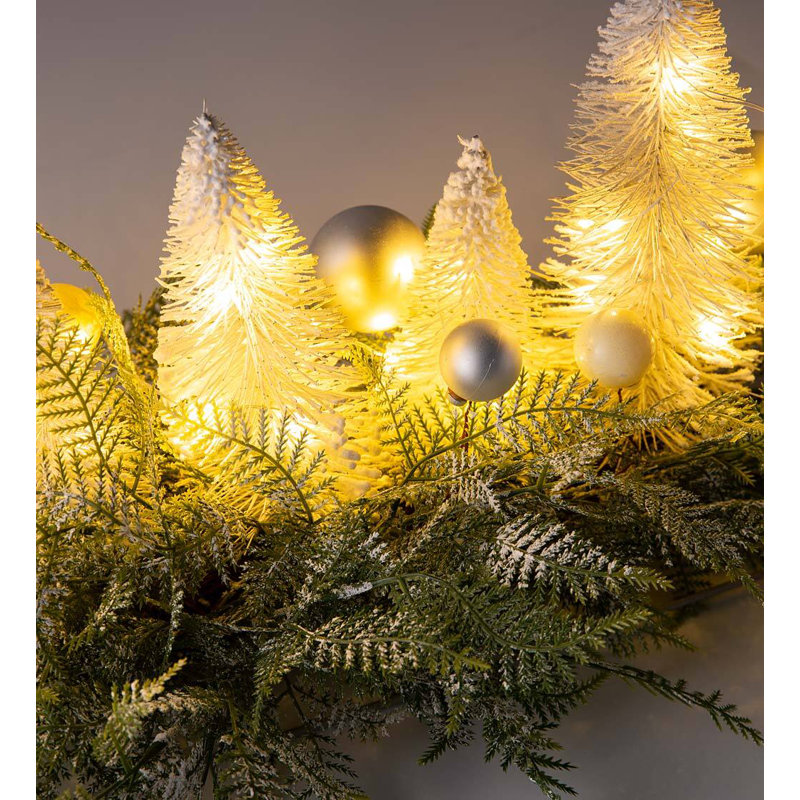 The Twillery Co.® Lighted Holiday Centerpiece With Bottle Brush Trees ...