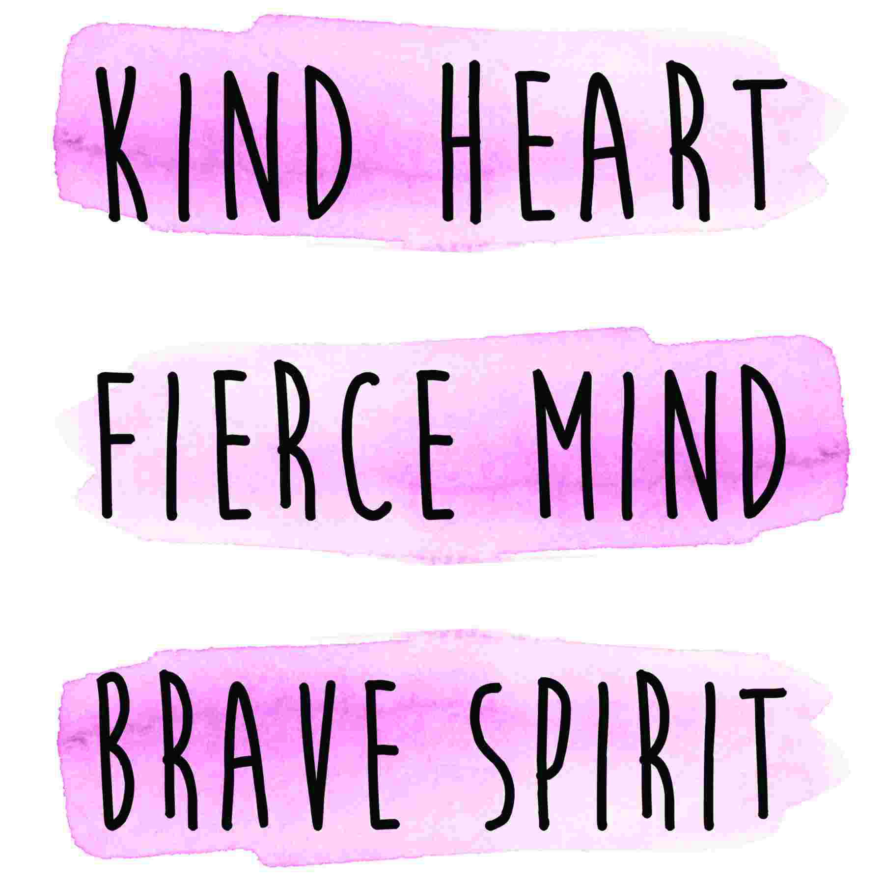 Trinx Kind Fierce Brave 2 - Wrapped Canvas Textual Art | Wayfair