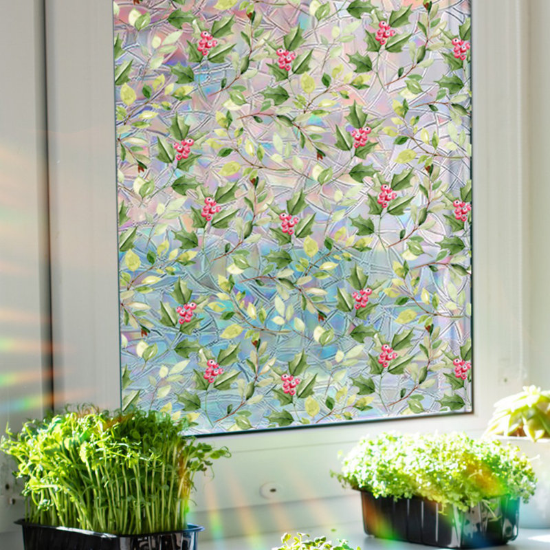 Lark Manor™ 6pcs Red Fruit Translucent Curtain Sticker, Electrostatic ...