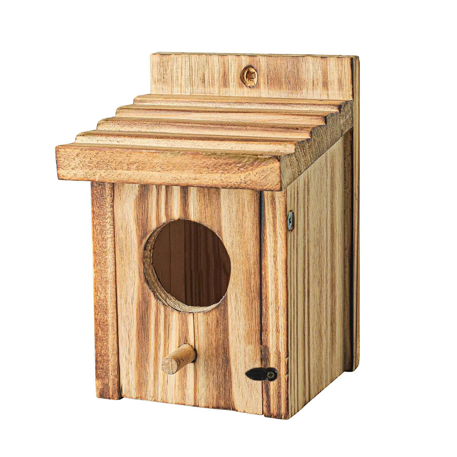 Loon Peak® Bird Nest Box Waterproof Wooden Bird Nest Chickadee Nesting ...