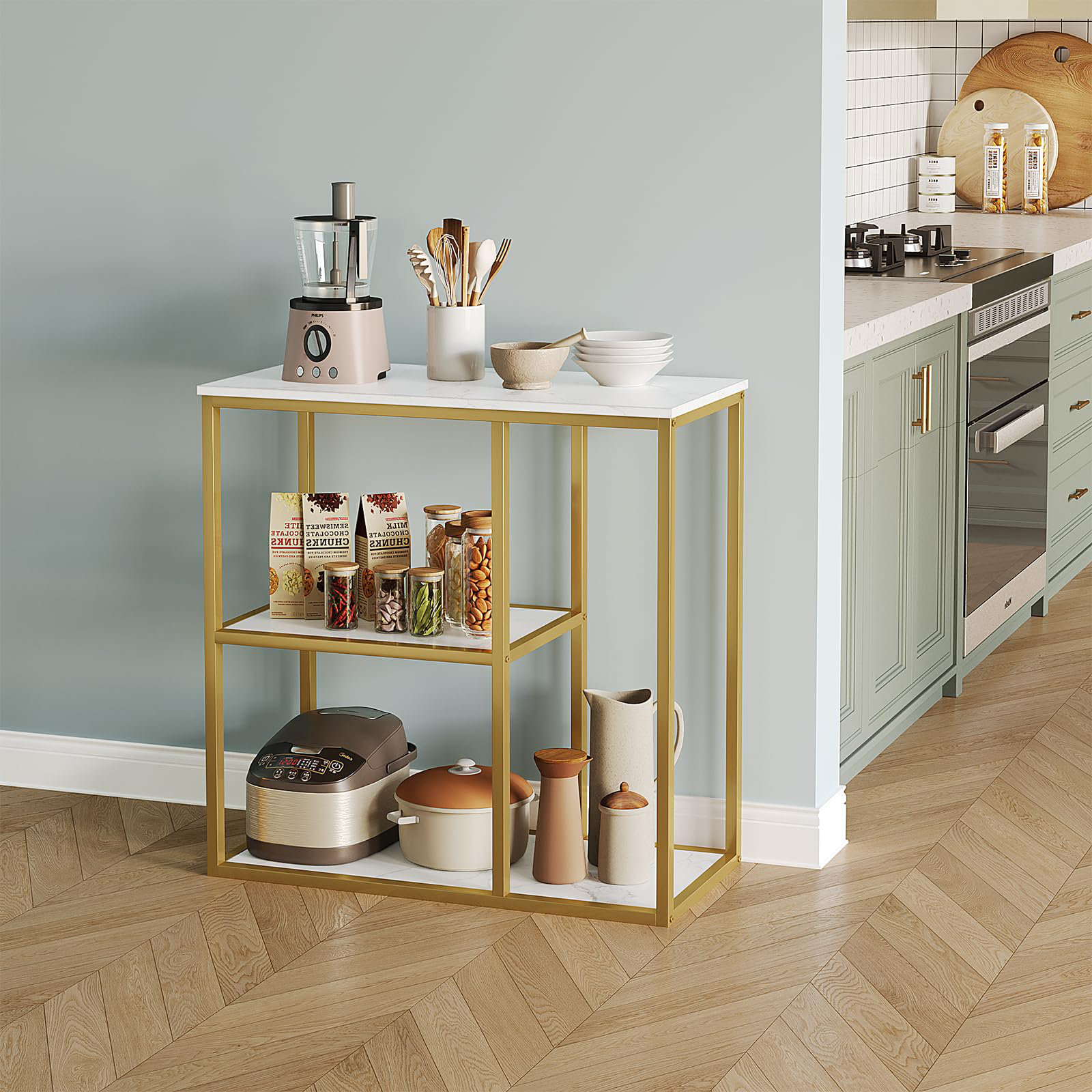 Everly Quinn Console, petite table de vestibule avec tablettes de ...